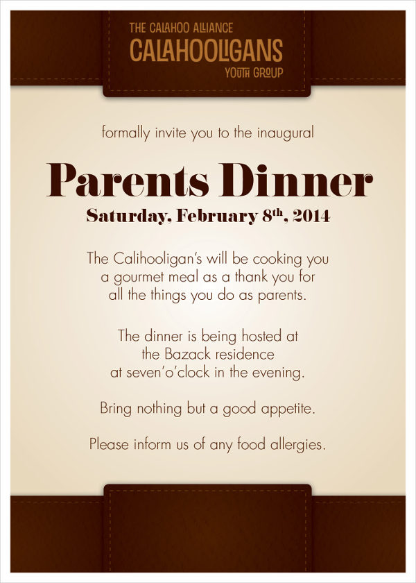 67+ Dinner Invitation Designs - PSD, AI