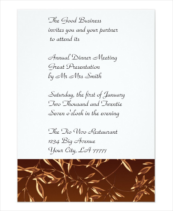 67+ Dinner Invitation Designs - PSD, AI