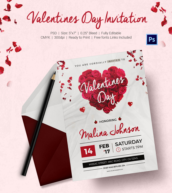 33 Free Valentine s Day Templates Flyer Invitations Greeting Cards