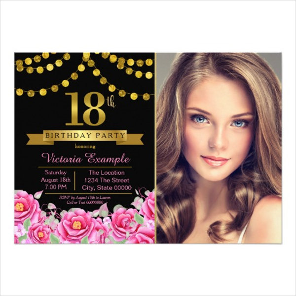 Creative 18th Birthday Invitation Card Ideal Happy Birthday