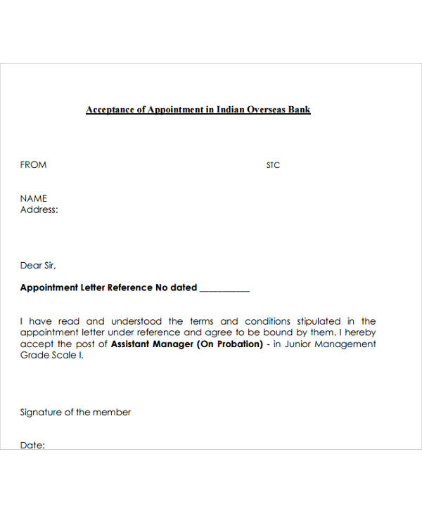 20+ Sample Appointment Letter Templates