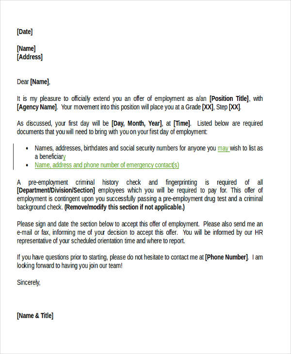 47+ Appointment Letter Template in Doc