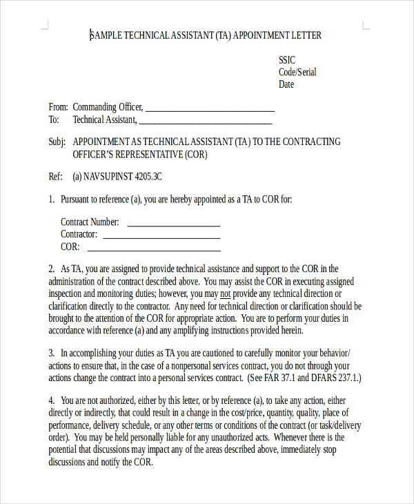 47+ Appointment Letter Template in Doc