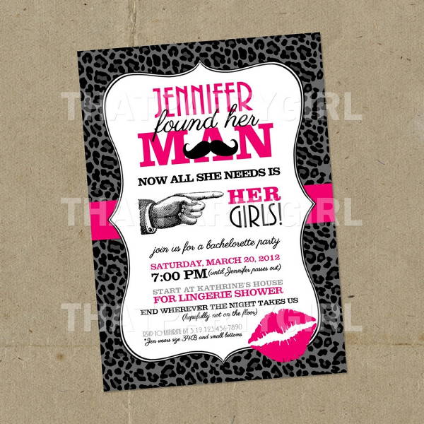 12 Bachelorette Party Invitations PSD AI Vector EPS