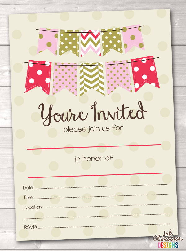 7+ Blank Party Invitations - Free Editable PSD, AI, Vector EPS Format ...