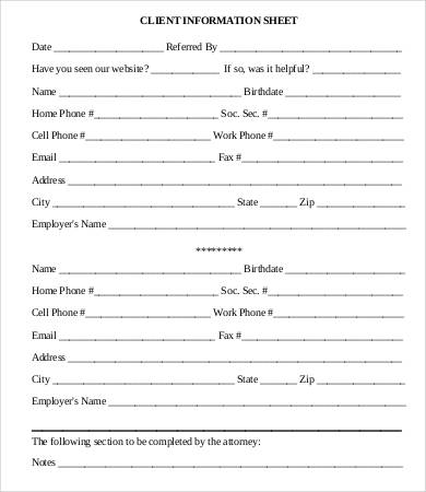 Information Sheet Template - 21+ Free Sample, Example Format Download