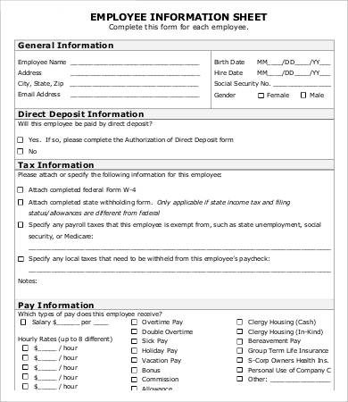 Information Sheet Template - 21+ Free Sample, Example Format Download