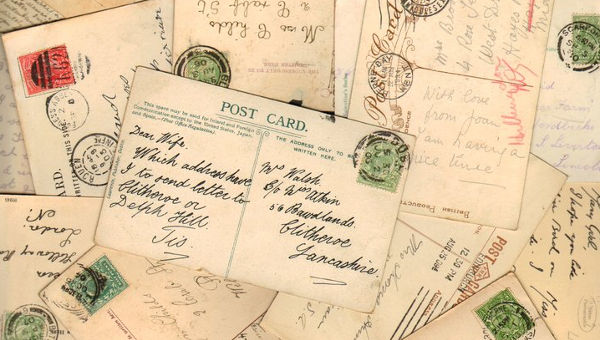 Blank Vintage Postcard Template