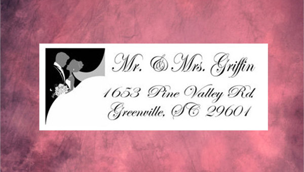 11 Wedding Address Labels PSD
