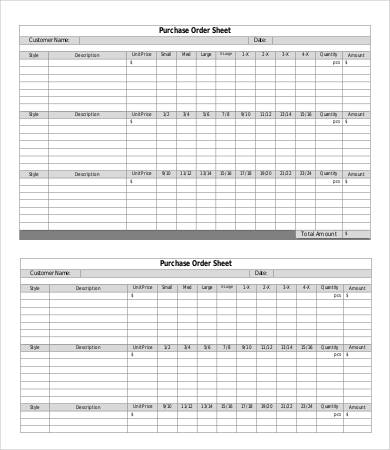 Order Sheet Template - 20+ Free Sample, Example, Format
