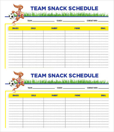Team Schedule Template - 10+ Free Word, Excel, PDF Format Download!