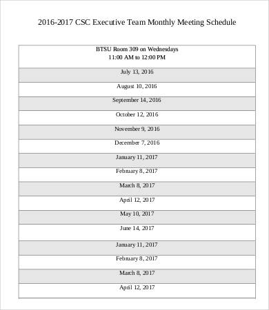 Team Schedule Template - 10+ Free Word, Excel, PDF Format Download!