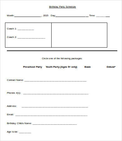 Party Schedule Template - 10+ Free Word, Excel, PDF Format Download