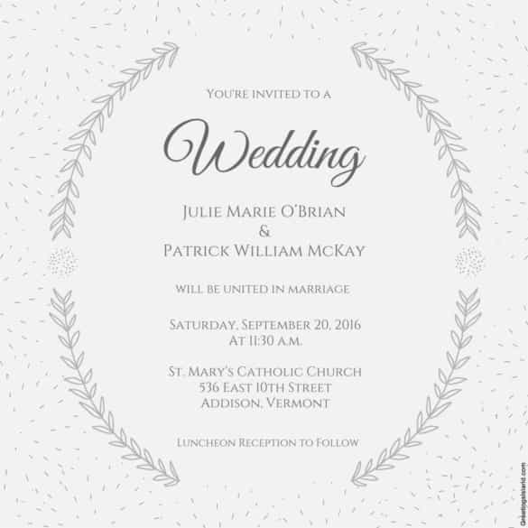 Wedding Card Template | Free Word Templates