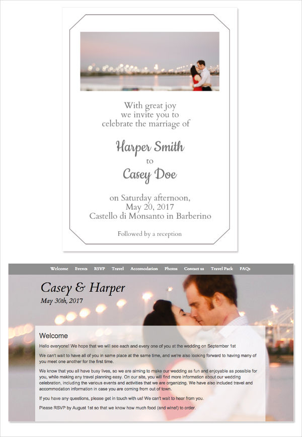 8 Wedding E mail Invitation Templates PSD AI Word