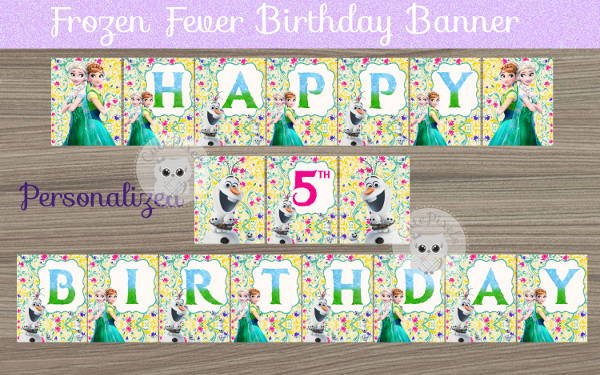 5+ Frozen Party Banners - JPG