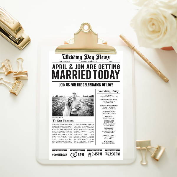 Wedding Newspaper Templates 7 Word PDF PSD Indesign Format Download