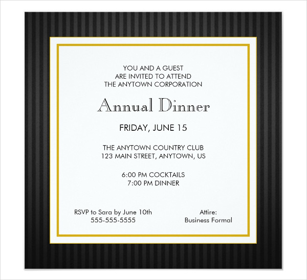8+ Dinner Invitation Card Templates - PSD, AI, Vector EPS