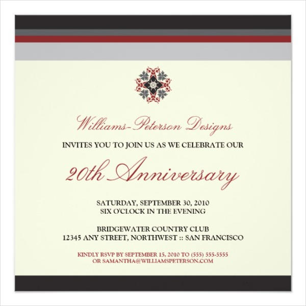 Sample Invitation Letter For Company Anniversary Celebration