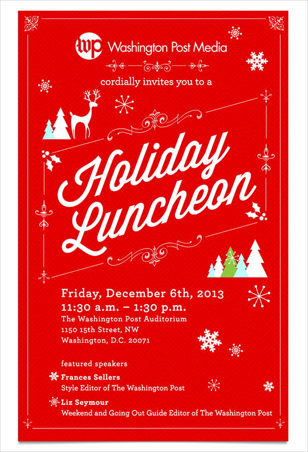 6 Holiday Lunch Invitations JPG Vector EPS Ai Illustrator 6 Holiday Lunch Invitations JPG Vector EPS Ai Illustrator