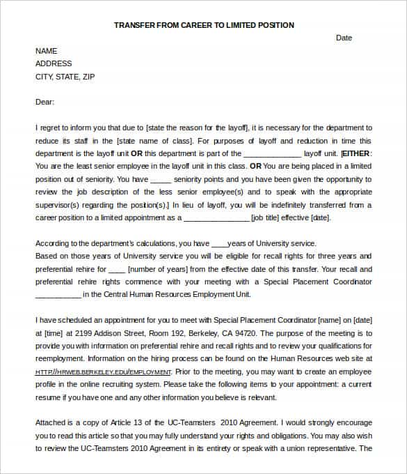 44+ FREE Transfer Letter Templates - PDF, Google DOC, Excel, Apple Pages