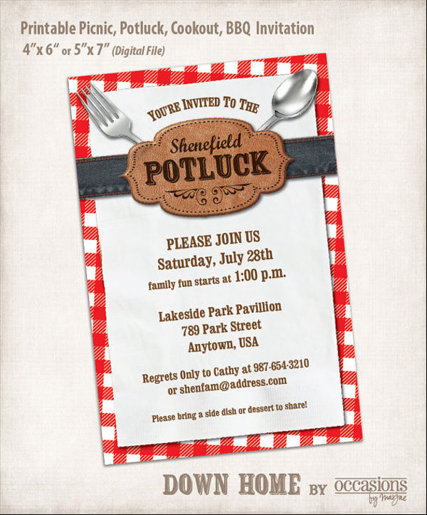 13+ Potluck Email Invitation Templates - PSD, AI
