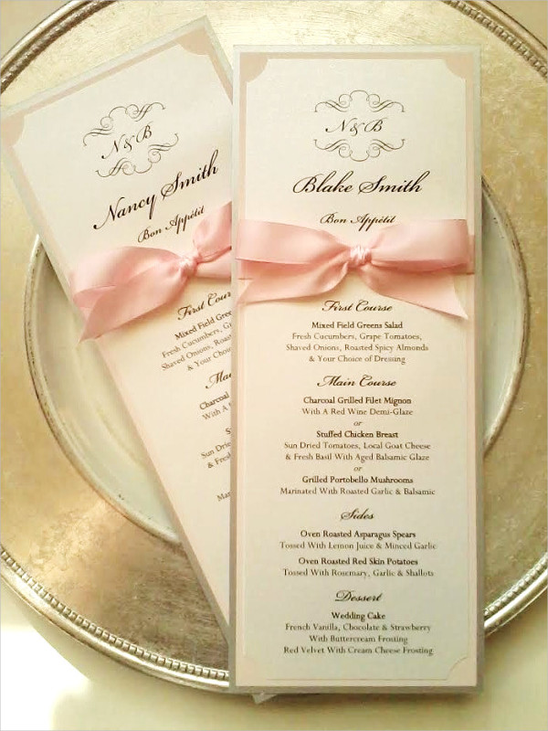 7 Wedding Reception Program Templates PSD Vector EPS AI 