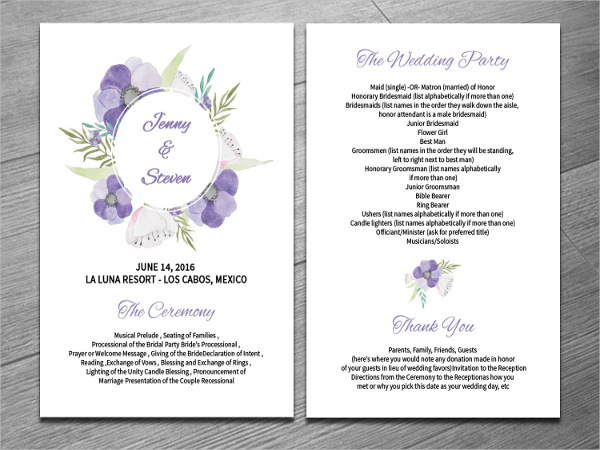 8+ Wedding Fan Program Templates - PSD, Vector EPS, AI Illustrator Download