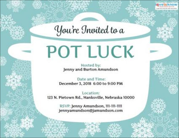 14 Farewell Potluck Invitations JPG Vector EPS Ai Illustrator Download