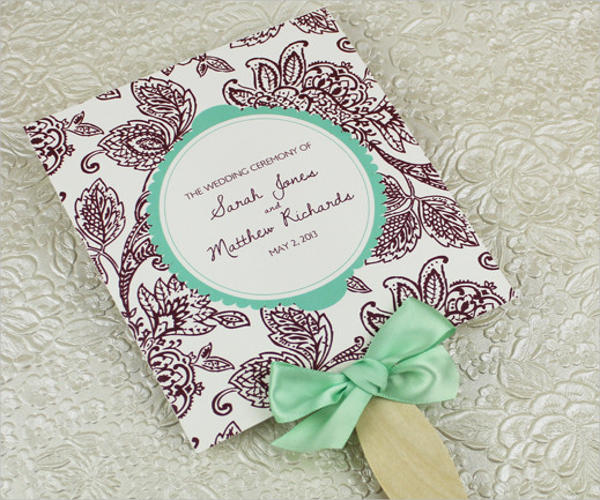 8+ Wedding Fan Program Templates - PSD, Vector EPS, AI Illustrator Download