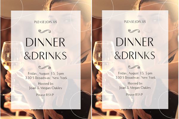 9 Business Dinner Invitations JPG Vector EPS Ai Illustrator