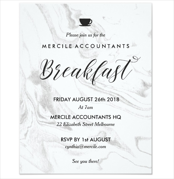 11+ Business Breakfast Invitations - PSD, AI, Vector EPS