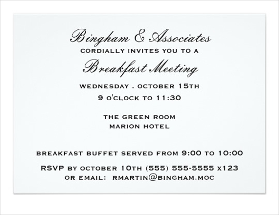 11+ Business Breakfast Invitations - PSD, AI, Vector EPS