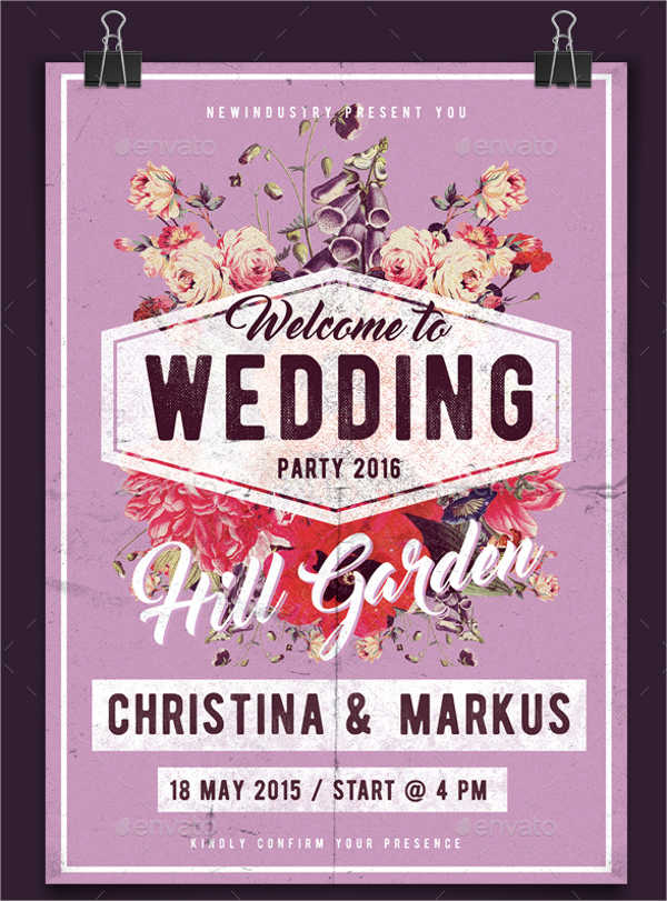 Wedding Posters 9 Free Sample Templates In PSD EPS