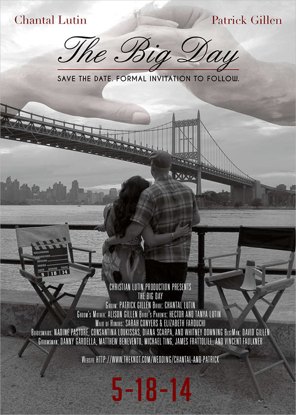 Movie Poster Save The Date Save The Dates Paper Party Supplies 