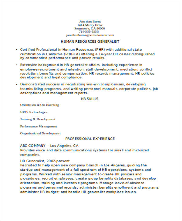 35+ Experienced Resume Format Templates - PDF, DOC