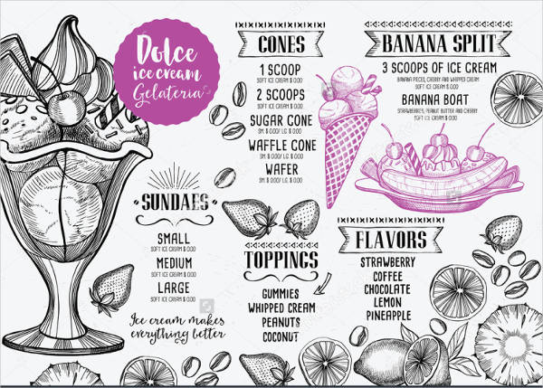 Ice Cream Menu - 13+ Free Templates in PSD, EPS, AI, Word