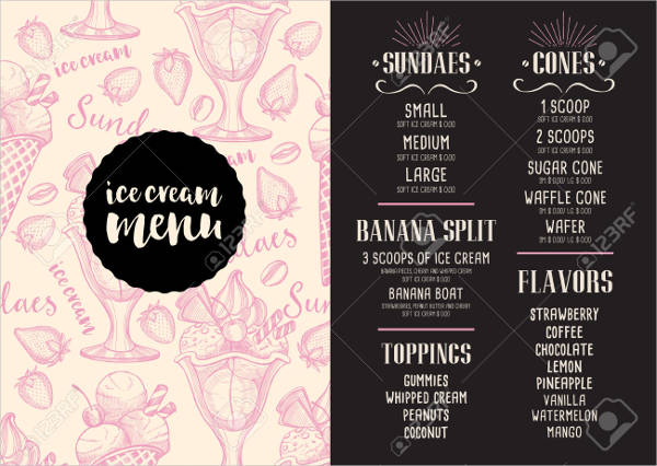 Ice Cream Menu 13 Free Templates In PSD EPS AI Word