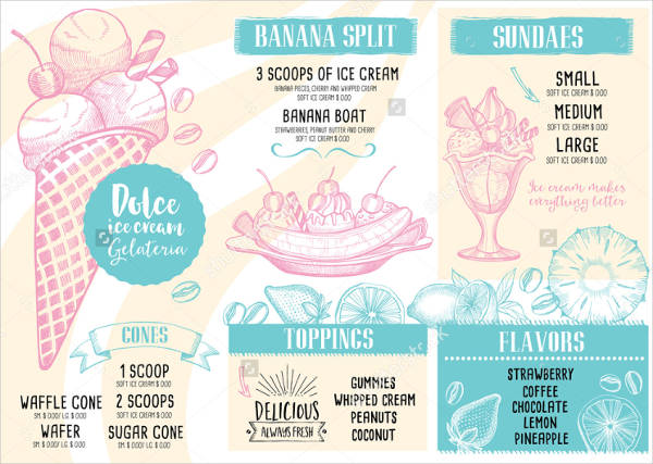 Ice Cream Menu 13 Free Templates In Psd Eps Ai Word