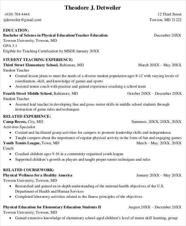 11+ Teaching Fresher Resume Templates - PDF, DOC