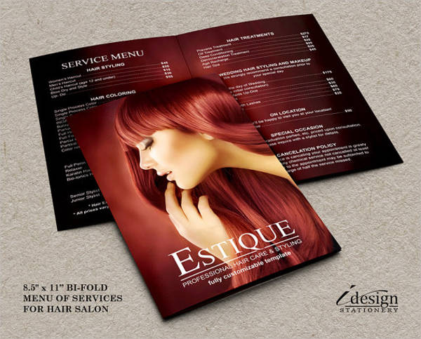 Salon Menu - 9+ Free Templates in PSD, Vector EPS, AI Illustrator Download