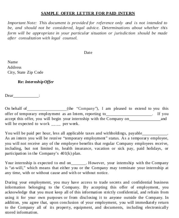 Internship Proposal Template