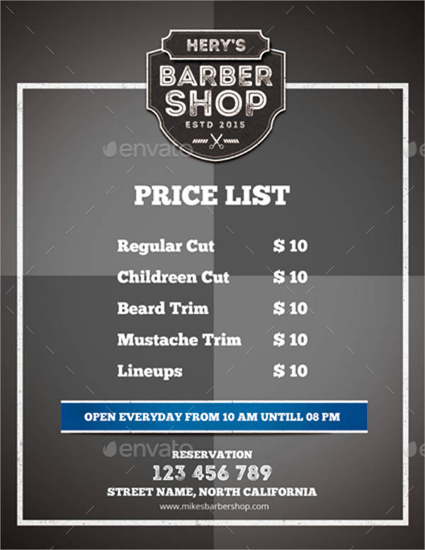 Salon Menu - 9+ Free Templates in PSD, Vector EPS, AI Illustrator Download