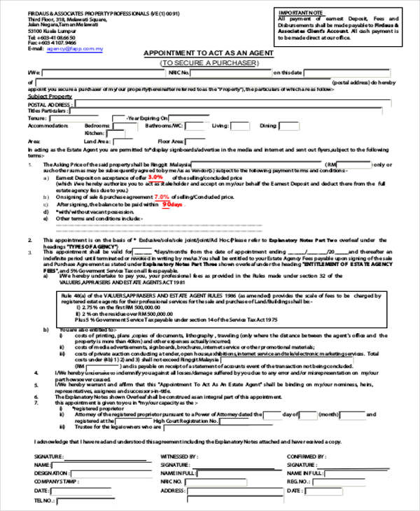 Agent Appointment Letter Template - 10+ Free Word, PDF Format Download!