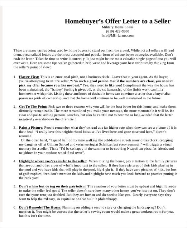 10 Letter To Seller Template Template Guru