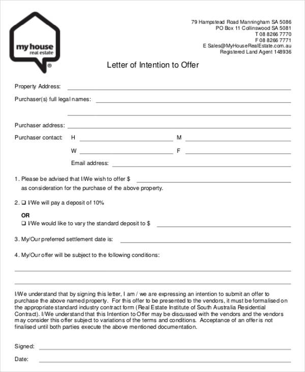 14+ Real Estate Offer Letter Template - 9+ Free Word, PDF Format Download!