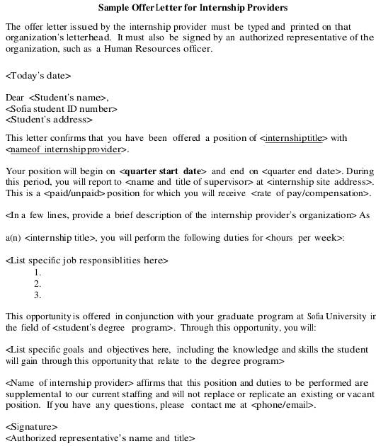 11+ Internship Offer Letter Templates - PDF, DOC
