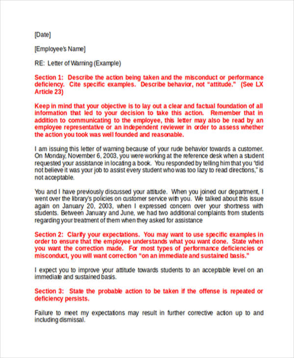Business Warning Letter Template - 5+ Free Word, PDF Format Download!