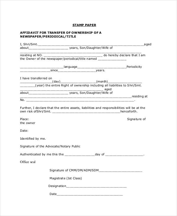 Free 12+ Ownership Transfer Letter Templates - PDF, DOC, Apple Pages ...