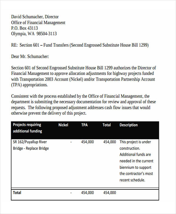 16+ Fund Transfer Letter Templates - PDF, Doc, Apple Pages, Google Docs